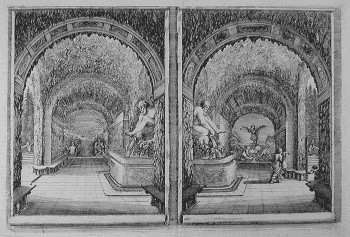 ETCHING. “View Of The Grotto Of Pan And Fame.” by… | GardenHistory.com